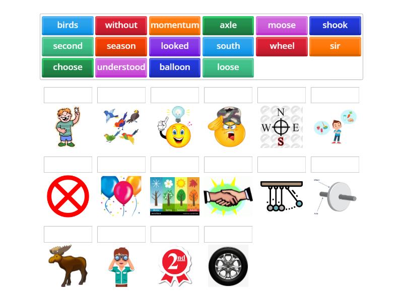 Spelling Week 3.25 - Match up