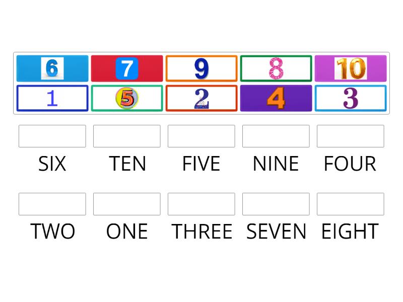 NUMBERS 1 TO 10 ! - Match up