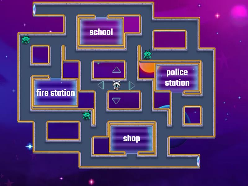 Where does he work? (2) - Maze chase