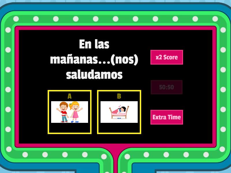 Pronombres reflexivos: ME, SE, NOS - Gameshow quiz
