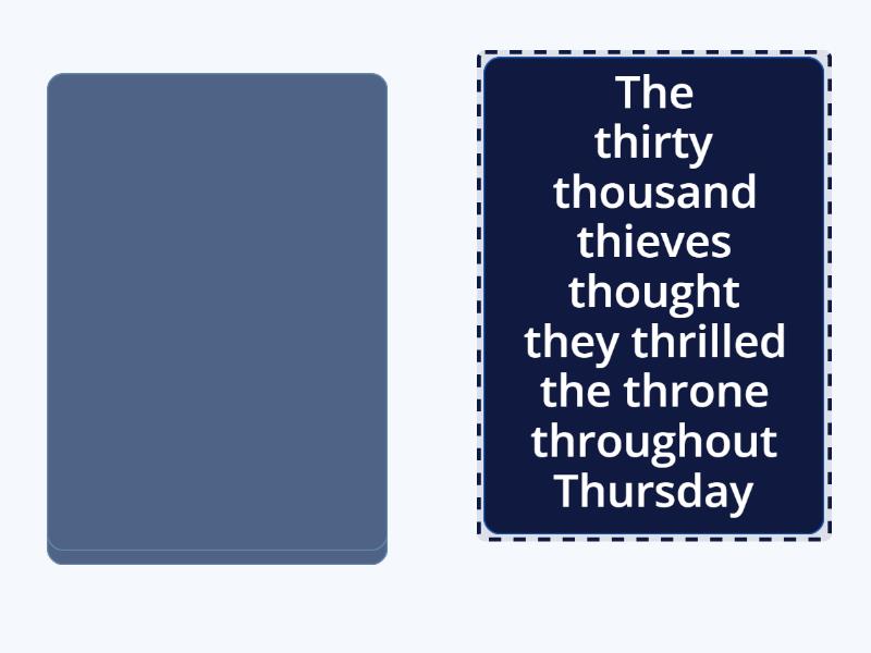 tongue twisters "th" - Speaking cards