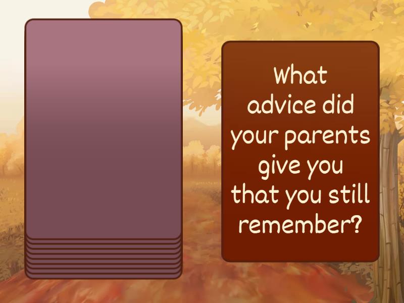 Giving advice - Speaking cards