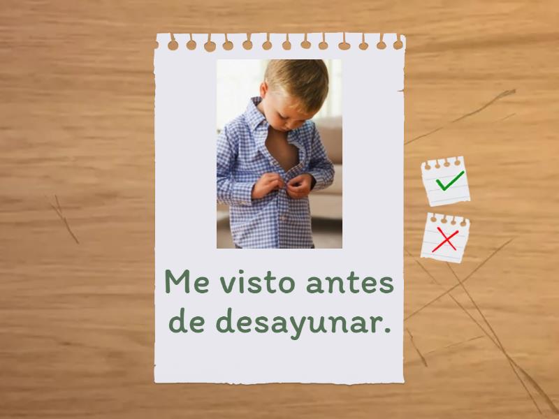 Haz la pregunta A1.2 verbos reflexivos e irregulares (Presente ...