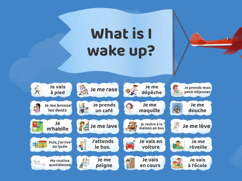 Ma routine quotidienne - Find the match