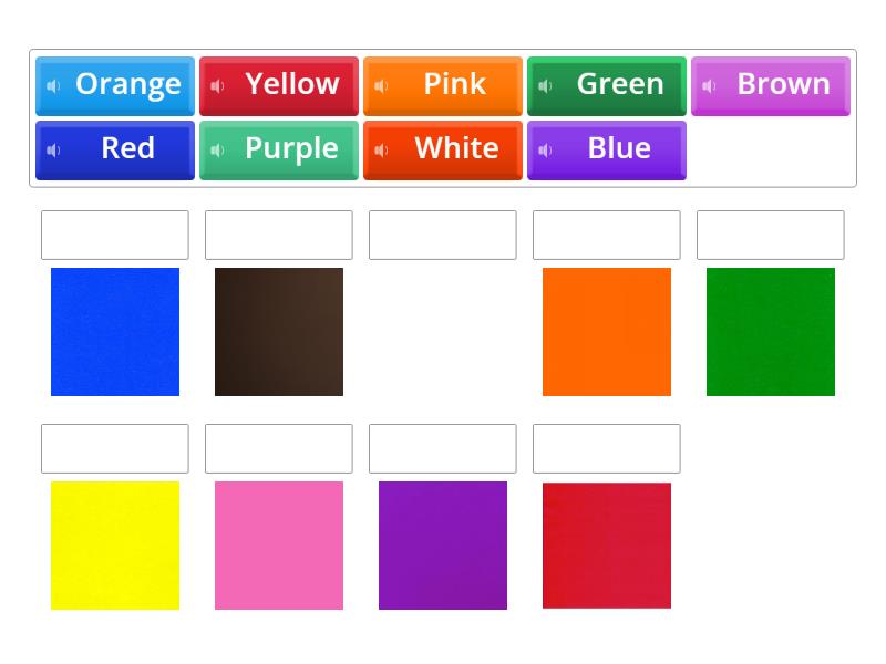Colors Class Review Quiz - Match up