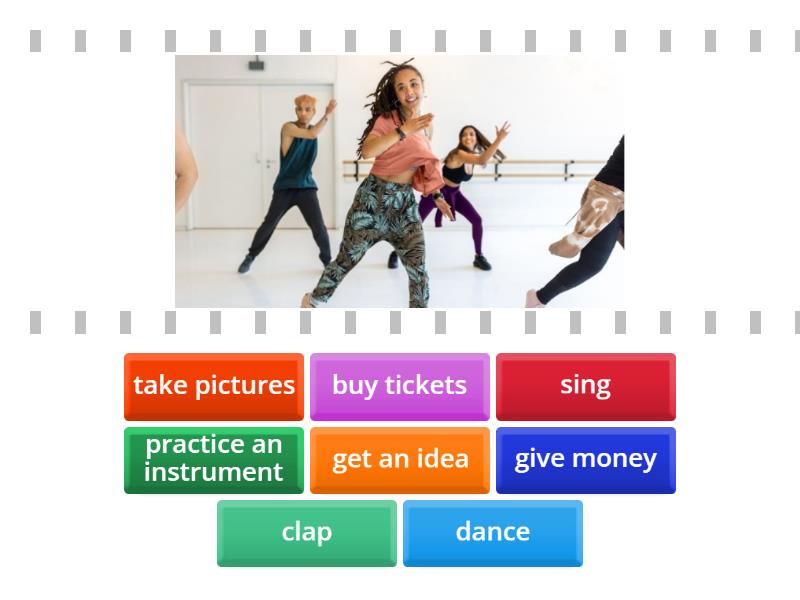 performance verbs - Find the match