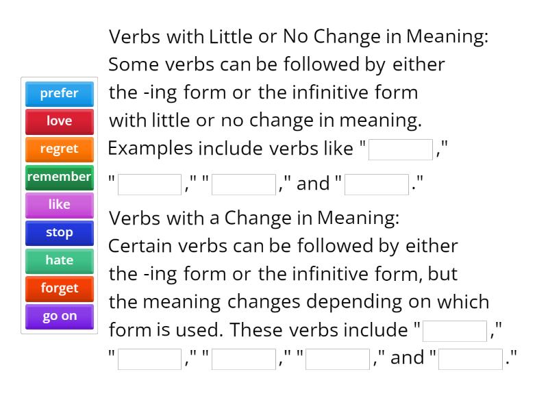 Theory and Practice: Understanding Verbs with -ing Forms and ...