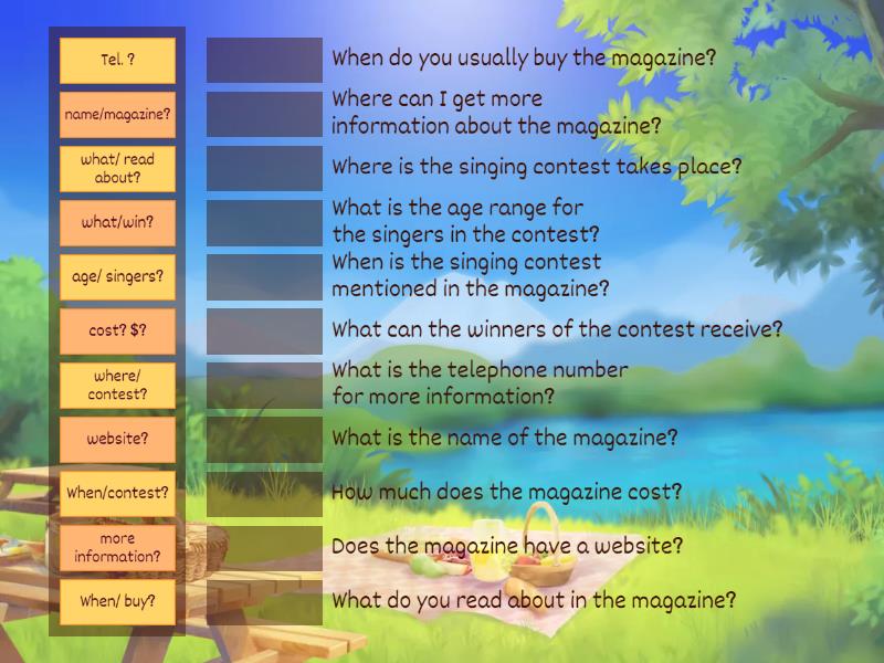 Magazine topic - Match up