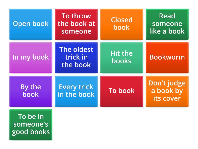 English idioms - books - Flip tiles