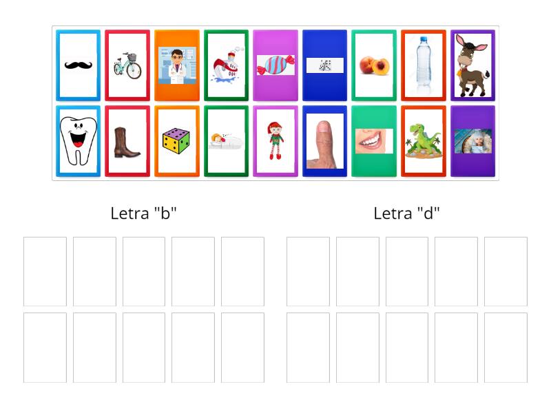 Letra "b" y "d" - Group sort