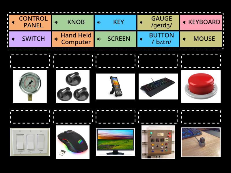 COMPUTERS AND CONTROL PANELS - Match up