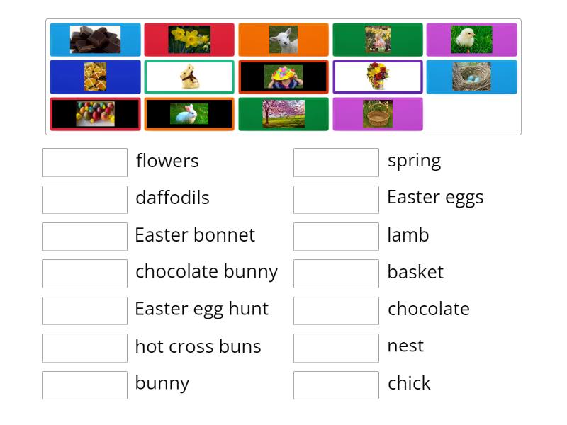 Easter matching game - Une las parejas