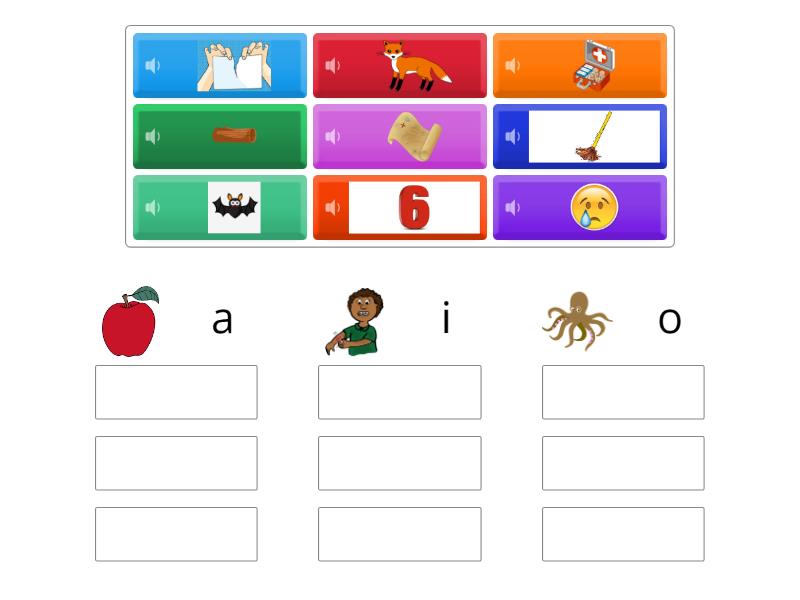 U 38a Short A, I, O Review - Group sort