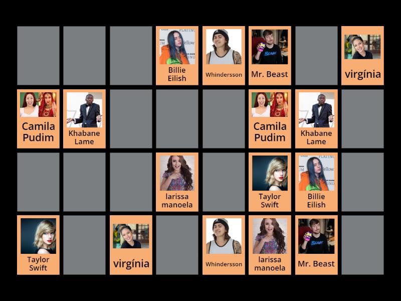 Famous People Memory Game - Matching pairs