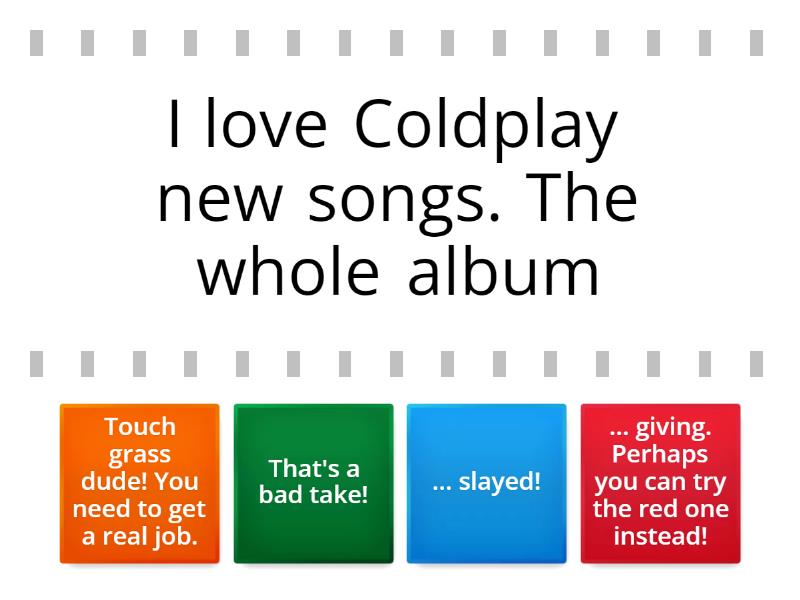 Find the right slang expression! - Find the match