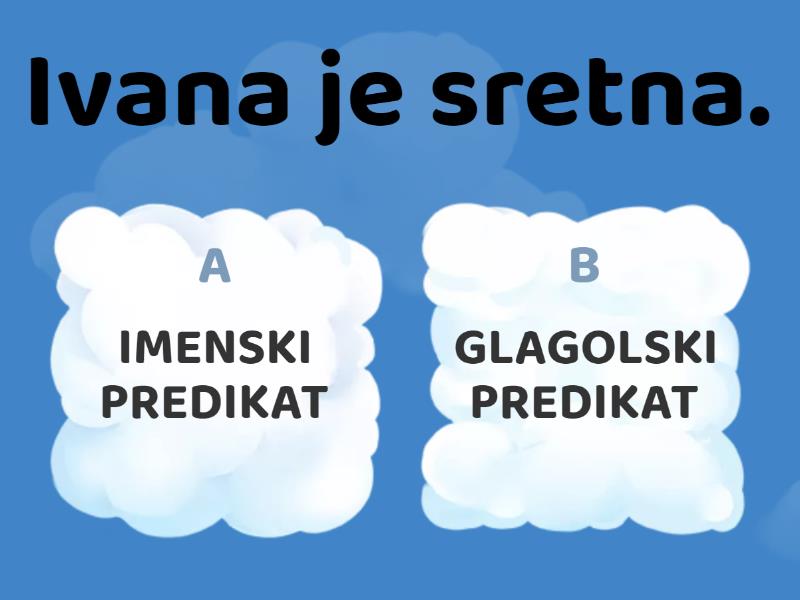 IMENSKI ILI GLAGOLSKI PREDIKAT - Quiz