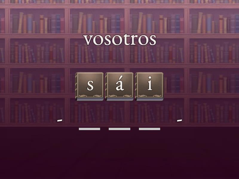 TERMINACIONES VERBOS -AR - Verb endings -AR - Endungen Verben -AR ...