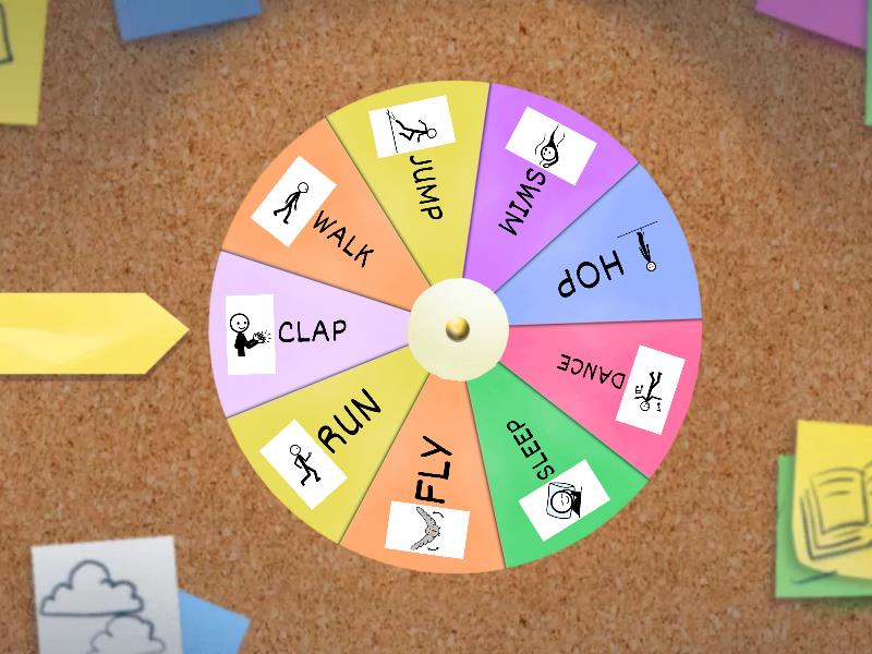 ACTION VERBS 1 - Random wheel