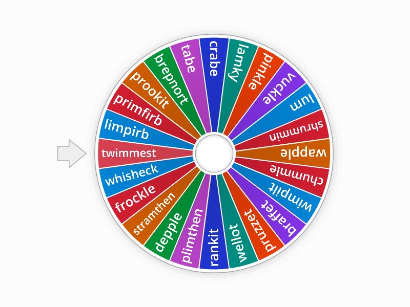 Nonsense Words - Spin the wheel