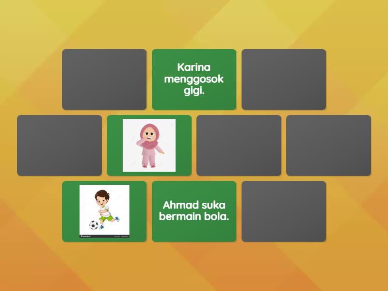Cocokkan gambar dengan kalimat! - Matching pairs