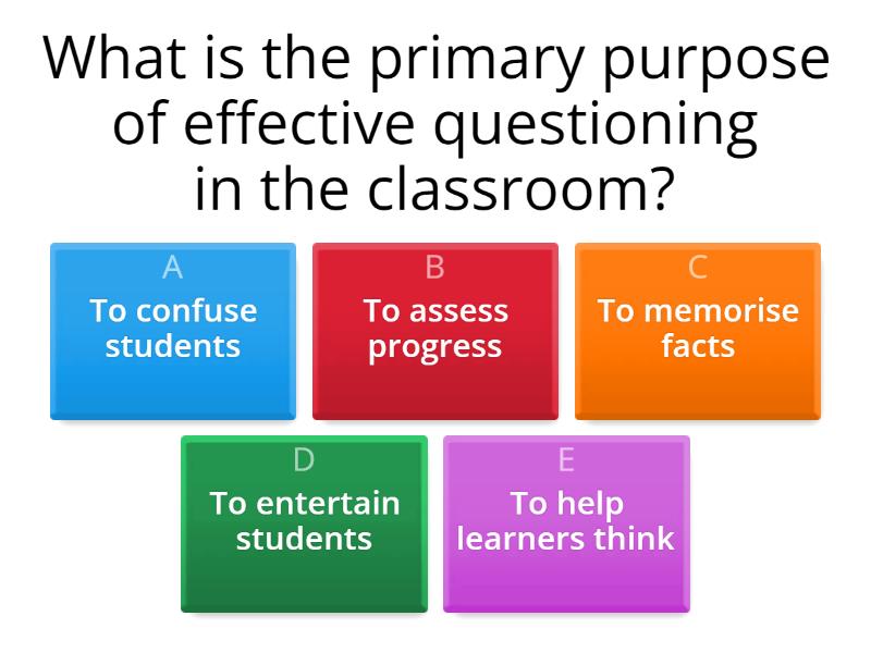 Effective questioning - Quiz