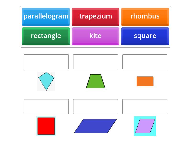 Naming quadrilaterals - Une las parejas
