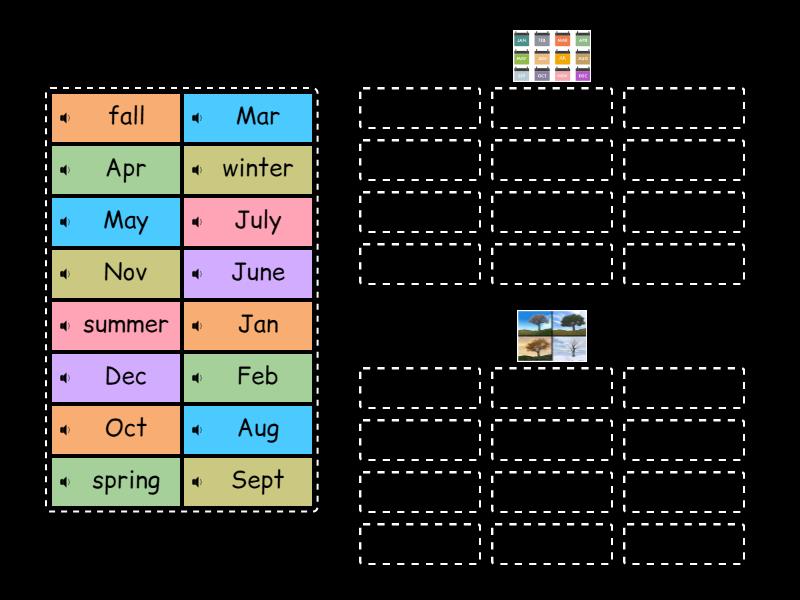 Seasons & Months - Group sort
