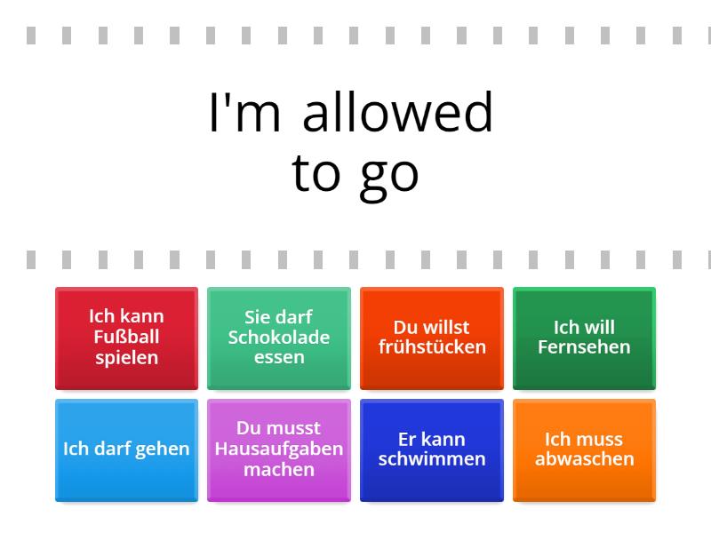 Modal verbs - Find the match