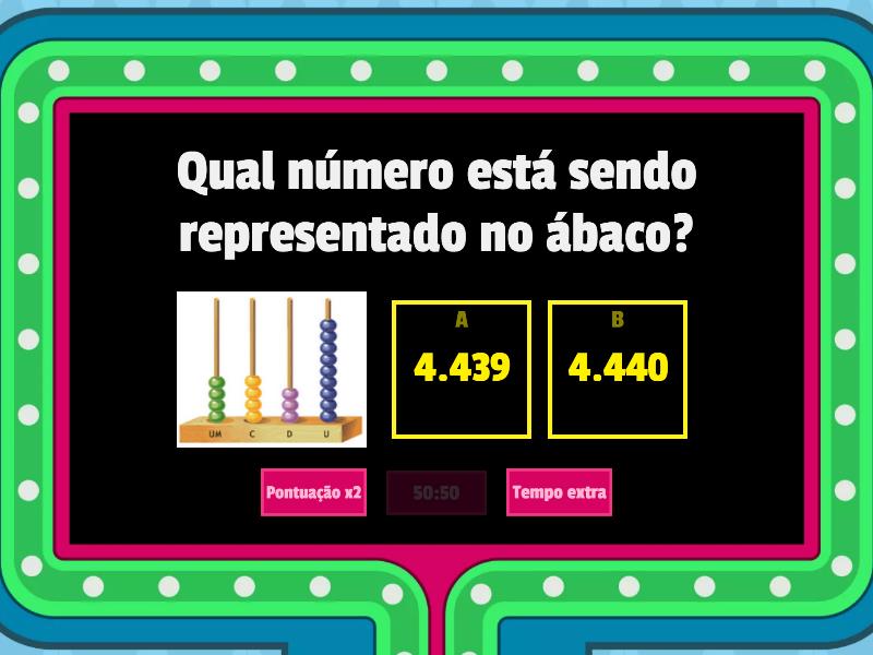 Sistema de numeração decimal - ábaco - Game show de TV