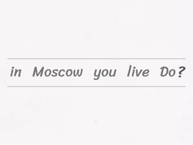 Present Simple vs Present Continuous (word order) - Unjumble