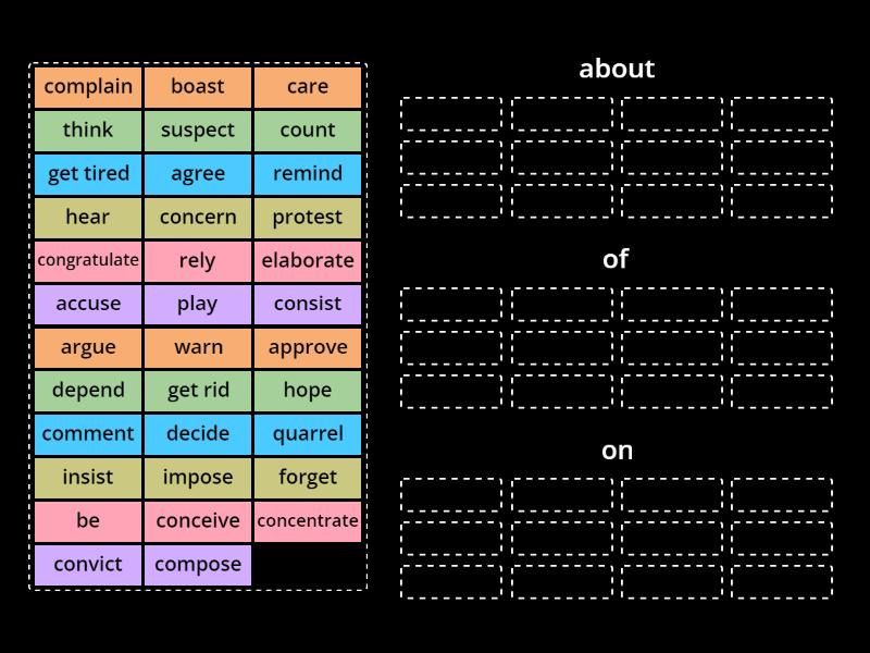 NMT verbs with preposition 4 - Group sort