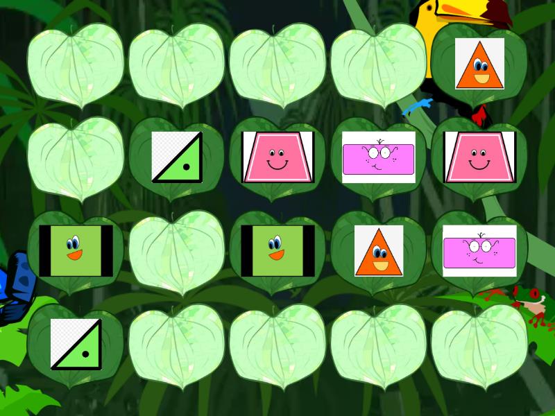 "Shape Detectives: The Triangles and Quadrilaterals Hunt" - Matching pairs