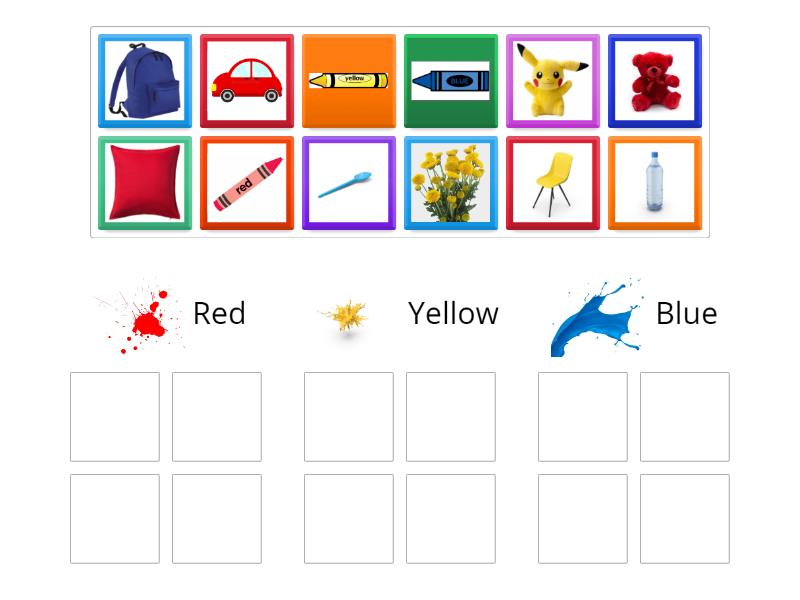 Classify objects - Primary colours - Group sort