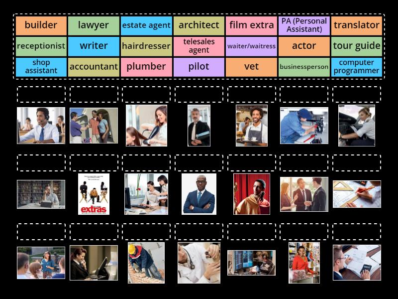 Roadmap A2+ Unit 5A jobs, voc present - Match up