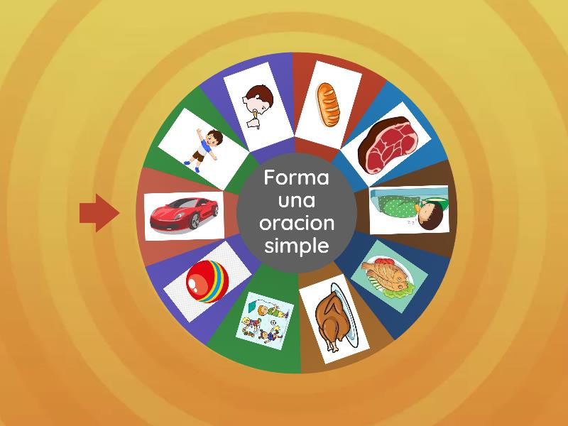 Formar oraciones simples - Spin the wheel