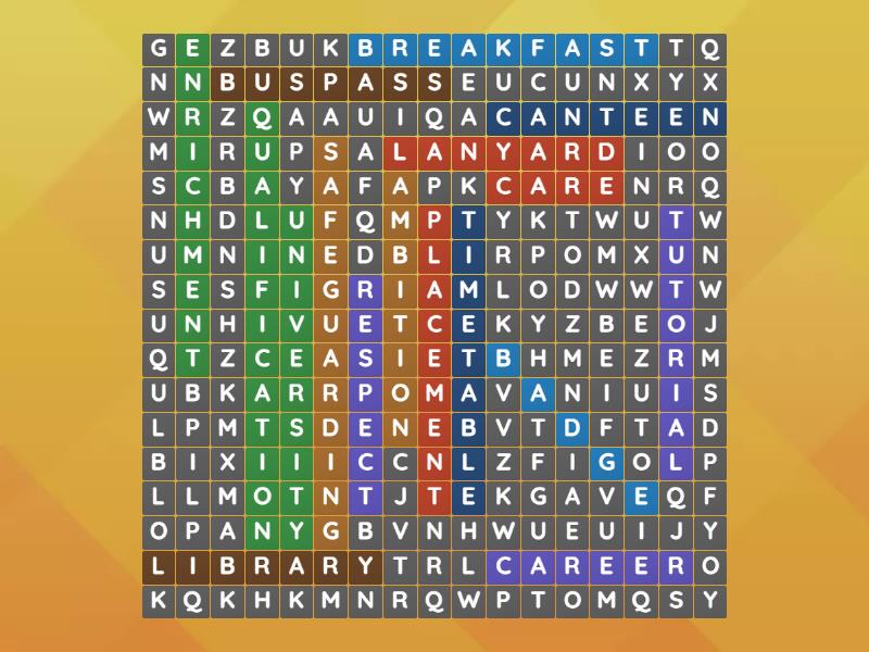 Induction - Wordsearch