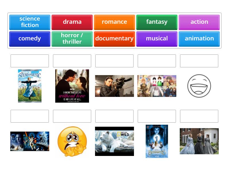 P.6_First term_Unit 4 (movie genres) - Match up
