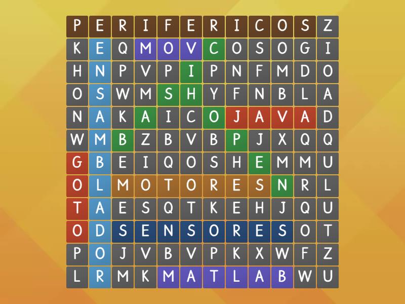 Programacion de robots - Sopa de letras