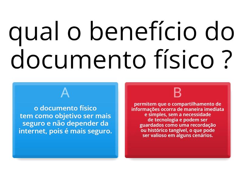 documentos Físico e Digital - Questionário