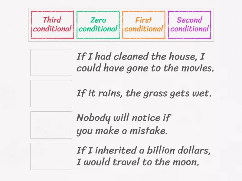 Conditionals - Une las parejas