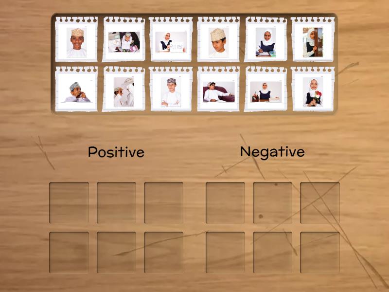 Positive / Negative " Personality Adjective - Group sort