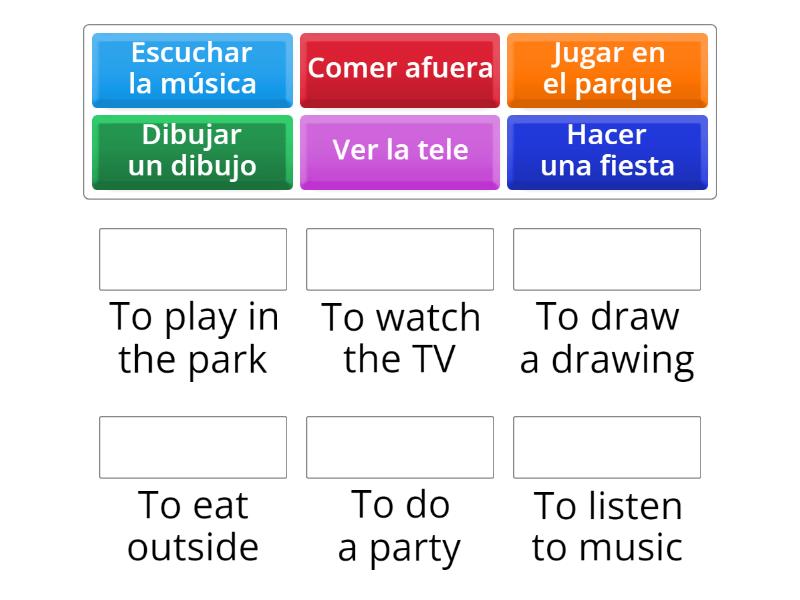 Actividades- parte 2- Spanish - Match up