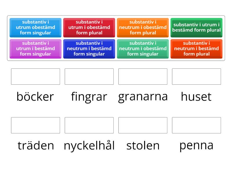 Substantiv - Match up