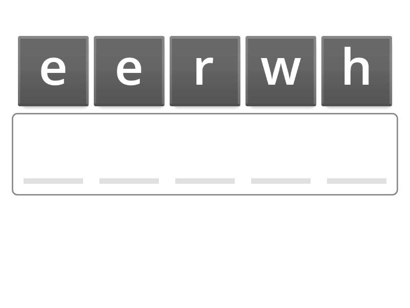 eve words part 2 - Anagram