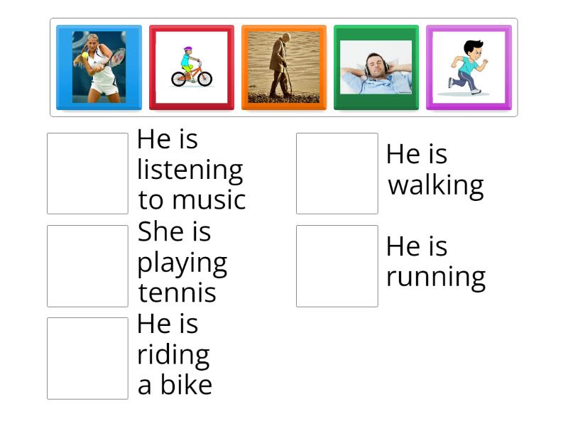 Present continuous - Match up