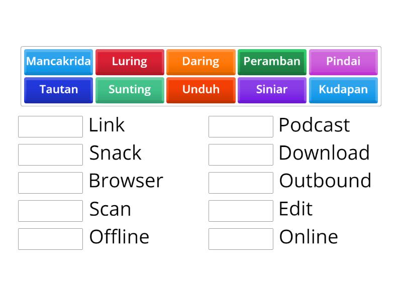 Padanan Kata - Match up