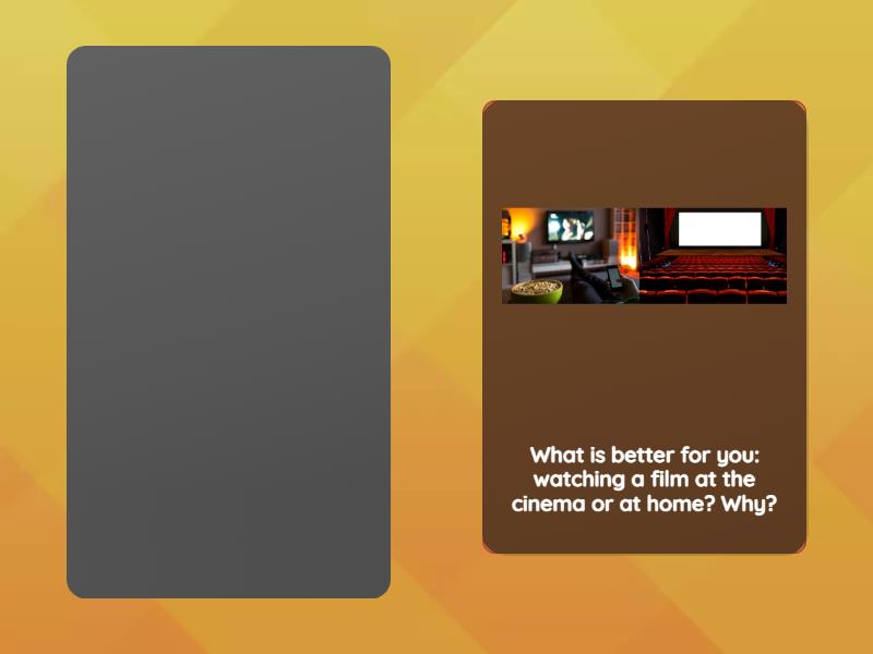 Cinema and Theatre: Speaking - Speaking cards
