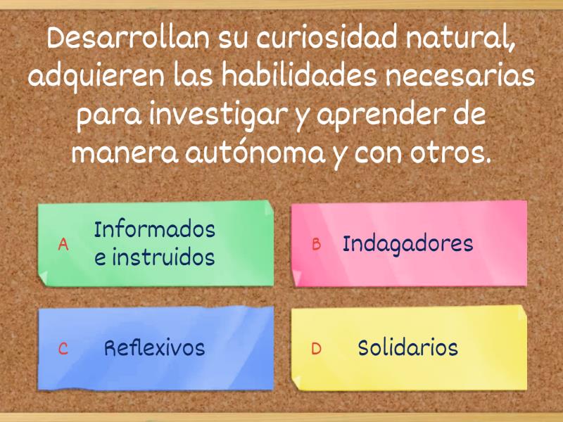 Atributos del perfil IB - Quiz