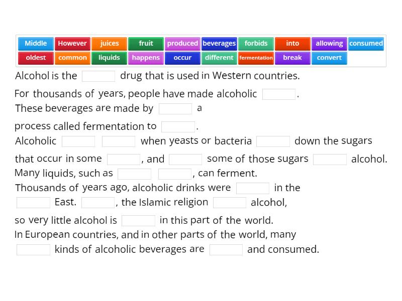addiction - Complete the sentence