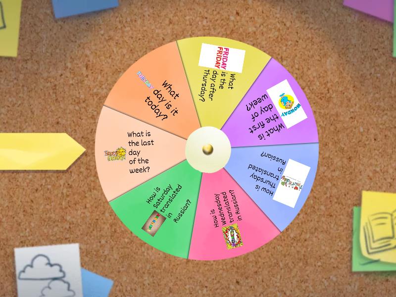 Days of the week - Spin the wheel